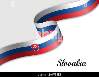 Abstract waving slovakia flag. State patriotic slovak cover, flyer ...