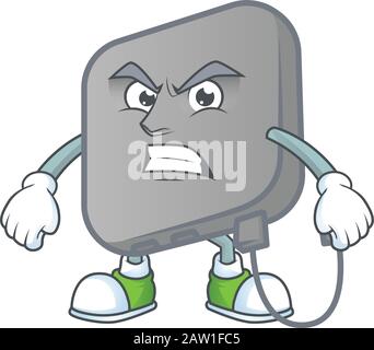 Angry battery mascot cartoon style Stock Vector Image & Art - Alamy