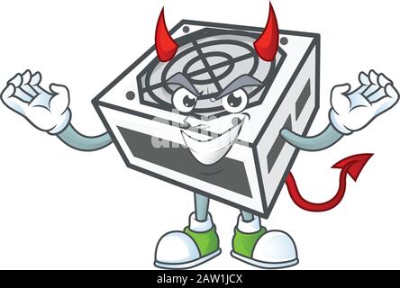 A cruel devil CPU Cartoon character design Stock Vector Image & Art - Alamy