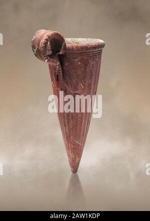 Minoan conical fluted stone rhython from the Knossos Palace 1600-1450 ...