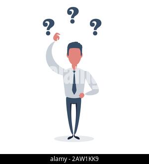 Businessman with question mark over his head,Vector Stock Vector Image ...