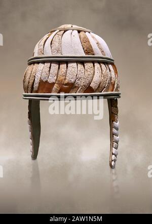 Minoan boar's tusk helmet with cheek guards,1450-1300 BC, Heraklion ...