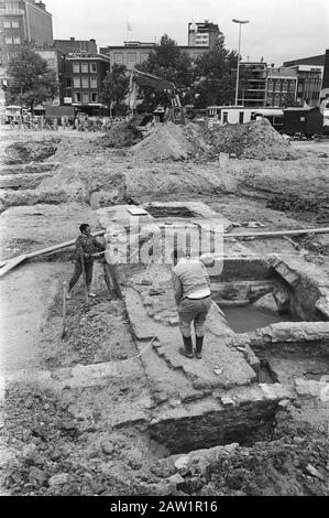 Excavations castle at Vreeburg in Utrecht ca. 2 June 1976 Stock Photo ...