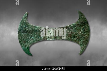 Minoan cult bronze double axe 'labrys', 1600-1400 BC, Heraklion ...