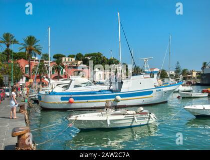 Boats in Ischia Port, Ischia, Neapolitan Riviera, Italy Stock Photo - Alamy