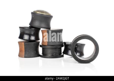 Lot of whole plug stack isolated on white background Stock Photo - Alamy