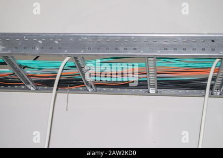 Suspended Cable Tray system Stock Photo - Alamy