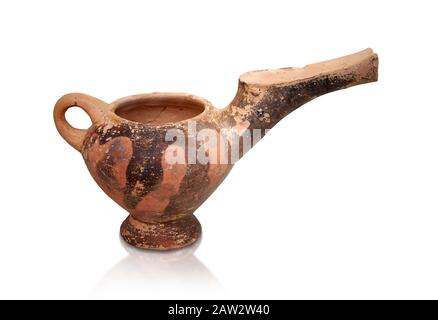 Vasiliki Ware "teapot" with elongated spot and characteristic mottled ...