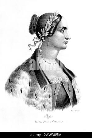 . Portrait of Italian mathematician and physicist Laura Bassi (1711 ...