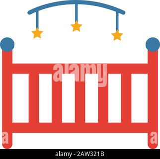 Cot icon from baby things collection. Simple line element Cot symbol ...