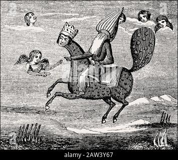 The Buraq carried the prophet Muhammad from Mecca to Jerusalem, 1494 ...