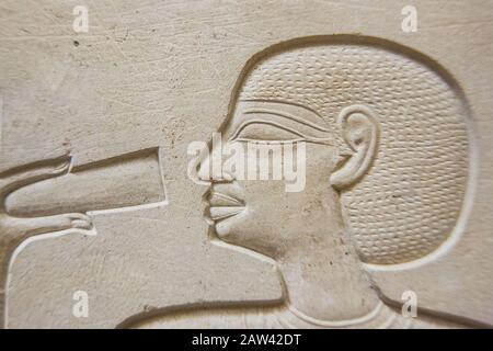 Cairo, Egyptian Museum, sarcophagus of the queen Kawit, a wife of ...