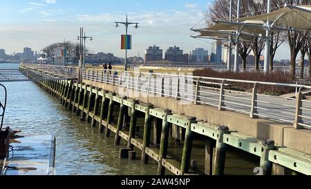 Pier 45 or Christopher Street Pier, Hudson River Park in Manhattan, and ...