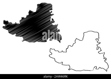 South Backa District (Republic of Serbia, Districts in Vojvodina) map ...