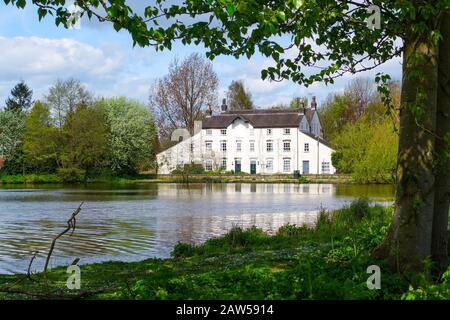 Madeley Mill and Madeley Pool, Madeley, Staffordshire, England, UK ...