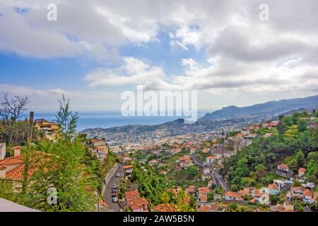 scenic view over the village of funchal on madeira island Stock Photo ...