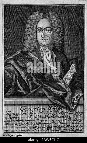 Portrait of Christian Wolff (1679-1754) a German philosopher. Dated ...