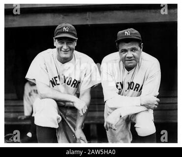 Lou Gehrig. Portrait of the American baseball player, Henry Louis ...