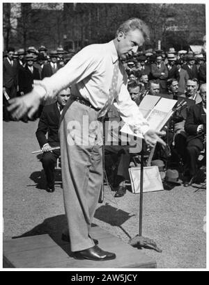 Leopold Stokowski. Portrait of the British conductor, Leopold Anthony ...