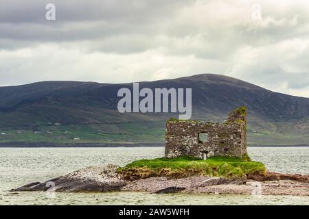 Ballinskelligs Castle near the Ring of Kerry in County Kerry, Ireland ...