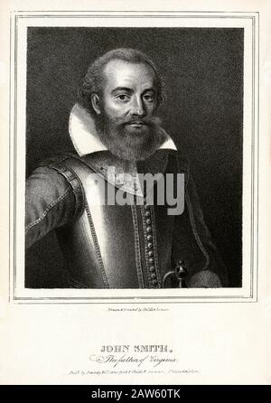 XVI - XVII Century , USA : The explorer Captain JOHN SMITH ( c. 1580 ...