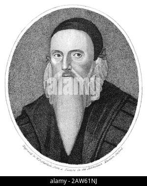 John Dee 1527-1608 astrologer to Queen Elizabeth I, Tudor portrait, oil ...