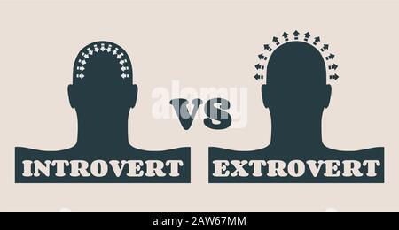 extrovert, introvert and ambivert metaphor Stock Vector Image & Art - Alamy