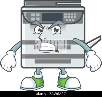 Printer cartoon character design with angry face Stock Vector Image ...