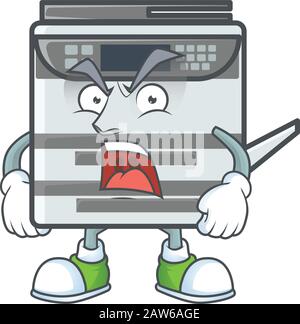 cartoon character of printer with angry face Stock Vector Image & Art ...