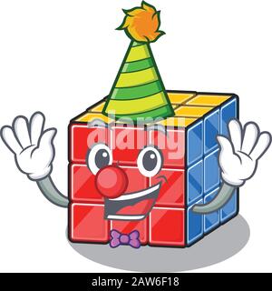 Funny rubic cube mascot design with Tongue out Stock Vector Image & Art ...