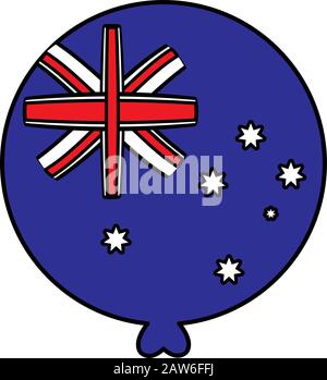 australian flag in balloon air hot icon Stock Vector Image & Art - Alamy