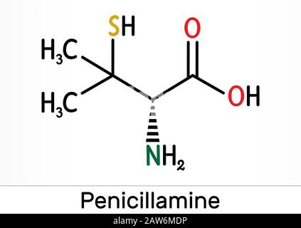 Penicillamine drug molecule Stock Photo - Alamy