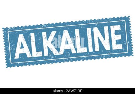 Alkaline sign or stamp on white background, vector illustration Stock ...