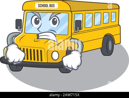 Angry school bus mascot cartoon Stock Vector Image & Art - Alamy