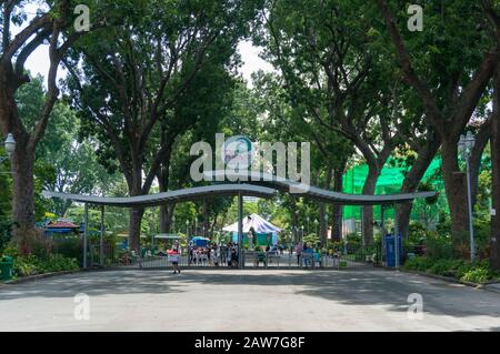 Front entrance to the Saigon Zoo and Botanical Garden, Ho Chi Minh City ...