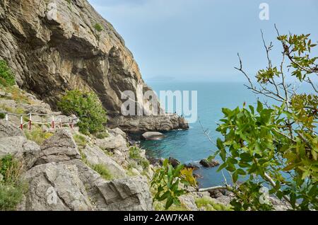 Beautiful bay with mountains and beautiful views of the coast. Portugal ...