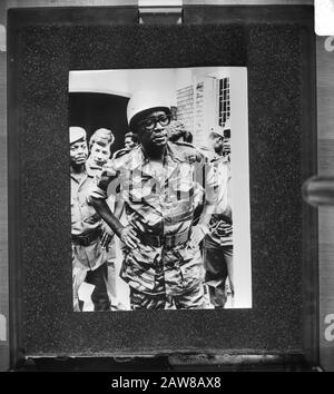 Congo Republic President Joseph Mobutu and his wife looking across the ...