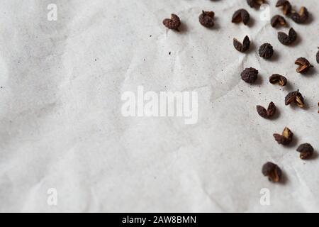 Macro photography of Timut pepper (Zanthoxylum armatum), from the same ...