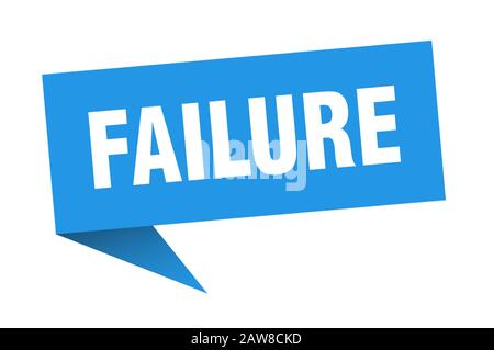 failure speech bubble. failure ribbon sign. failure banner Stock Vector ...