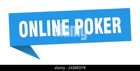 online poker speech bubble. online poker ribbon sign. online poker ...