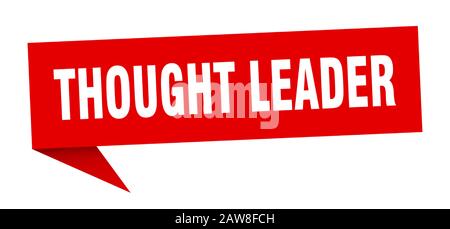 thought leader speech bubble. thought leader ribbon sign. thought ...