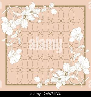 Colorful flowers background, Shawl, bandanna, scarf, kerchief digital ...