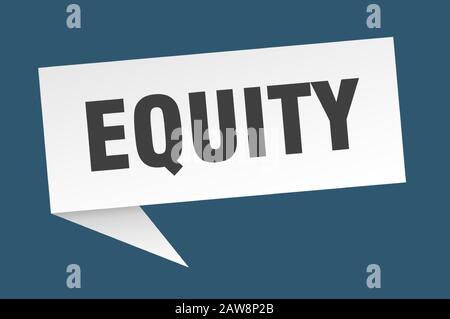 equity banner sign. equity speech bubble label set Stock Vector Image ...