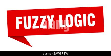 fuzzy logic speech bubble. fuzzy logic ribbon sign. fuzzy logic banner ...