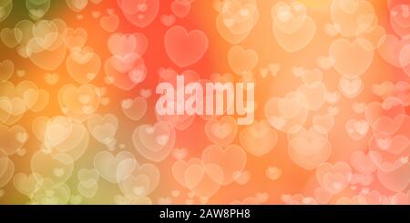 Romantic pastels heart shaped bokeh using as background, Valentines Day ...