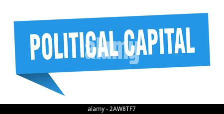 political capital speech bubble. political capital ribbon sign ...