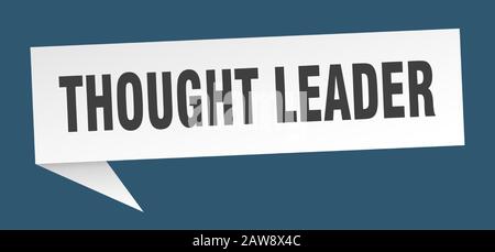 thought leader speech bubble. thought leader ribbon sign. thought ...