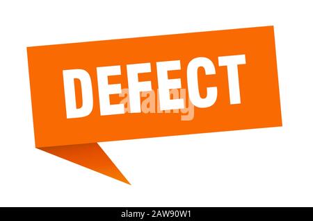 defect sign. defect paper origami speech bubble. defect tag. defect banner Stock Vector Image ...