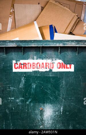 Cardboard Only Dumpster Stock Photo - Alamy
