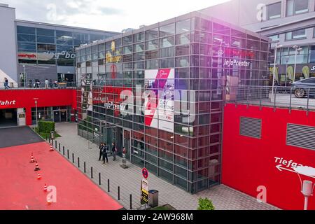 Nurburg, Germany - May 20, 2017: Race track Nurburgring - pit lane and ...